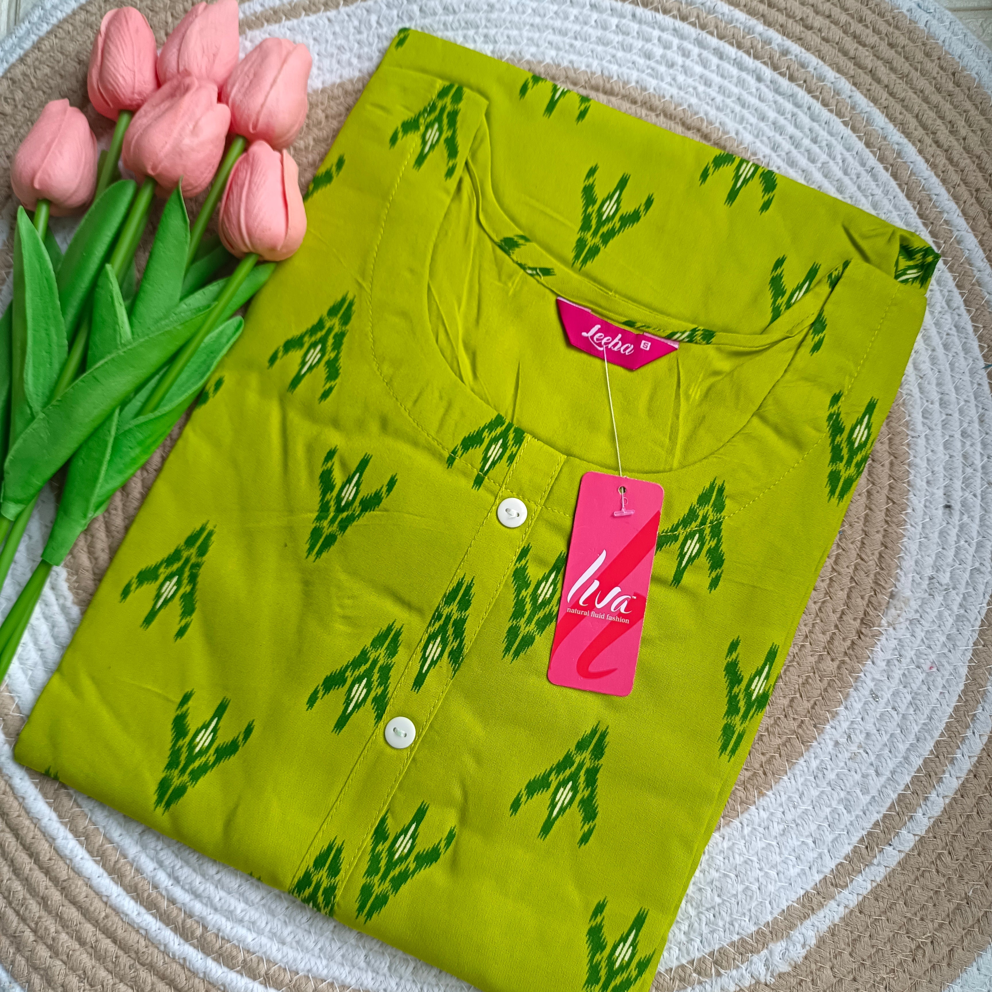 Leeba Side Open Kurti – Nylaa Crafts