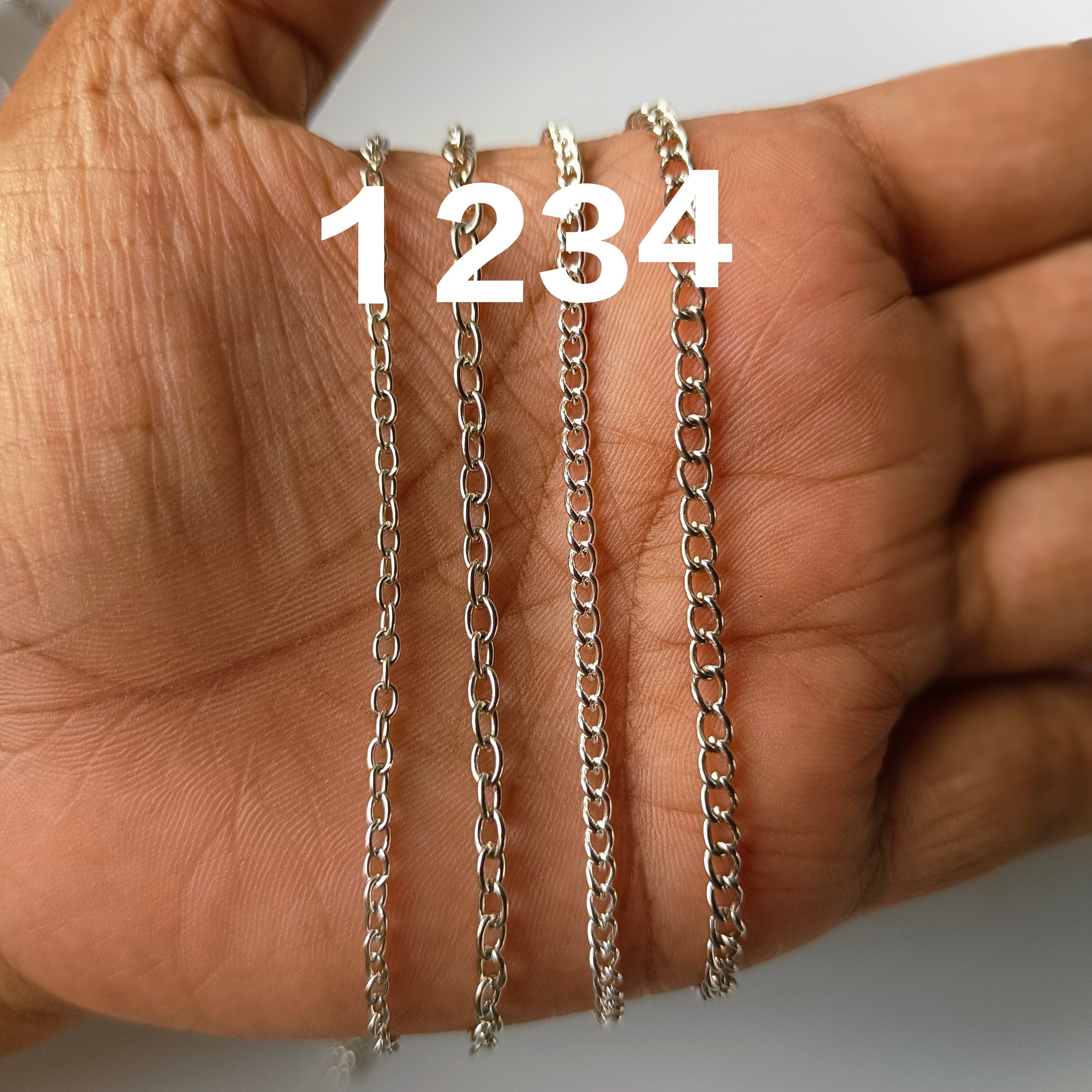 Chains Silver(1 meter) – Nylaa Crafts