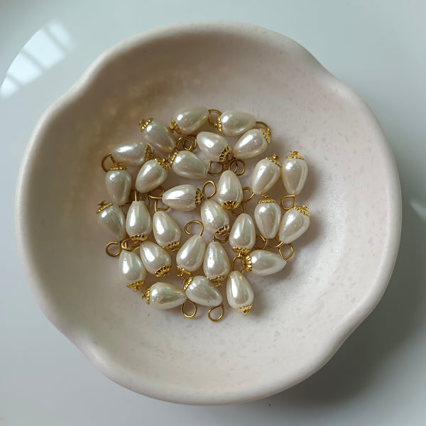 Pearl Drop Hangings(10 Pieces) – Nylaa Crafts