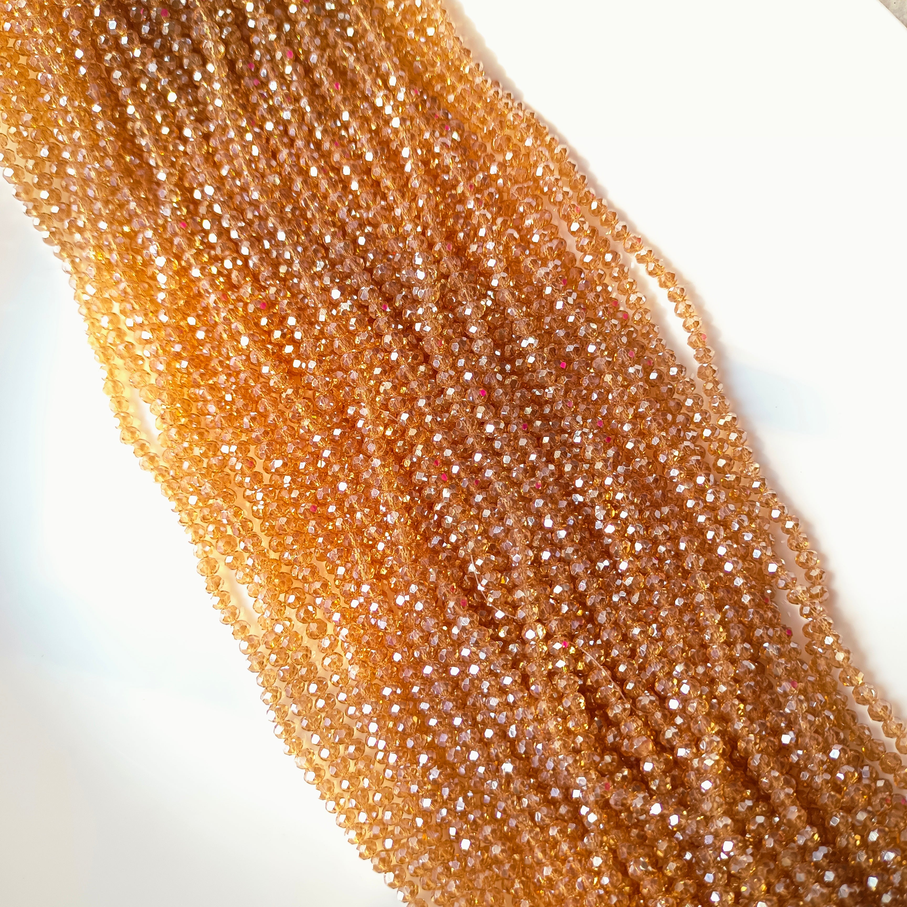 Crystal beads Gold – Nylaa Crafts